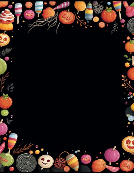 Halloween-themed Page Border Templates in Google Docs and Google Slides
